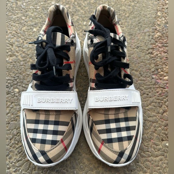 Burberry | Shoes | Burberry Regis Check Trainer Sneakers | Poshmark